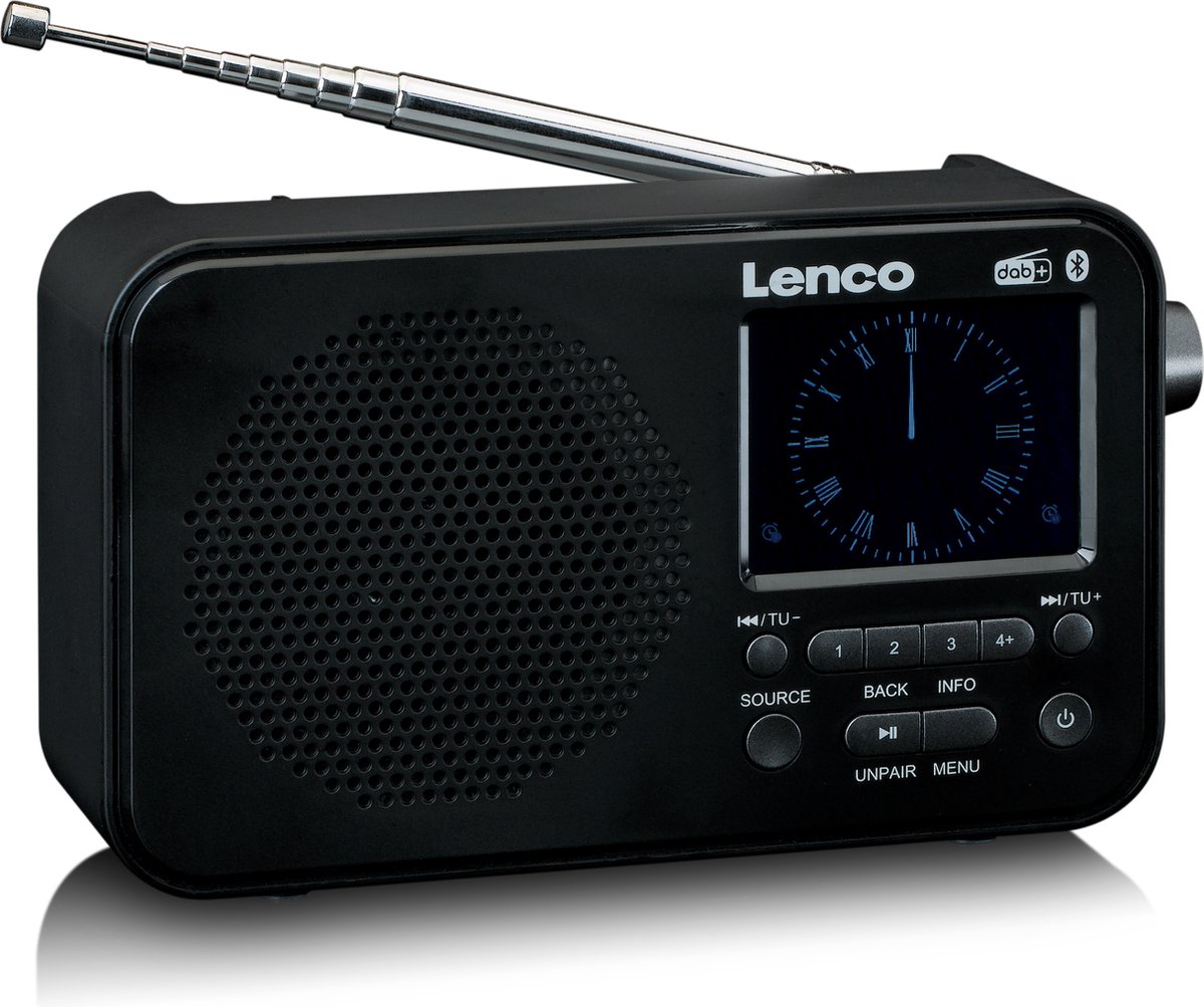 Lenco PDR-036BK - DAB en FM Radio met Bluetooth - Zwart | bol