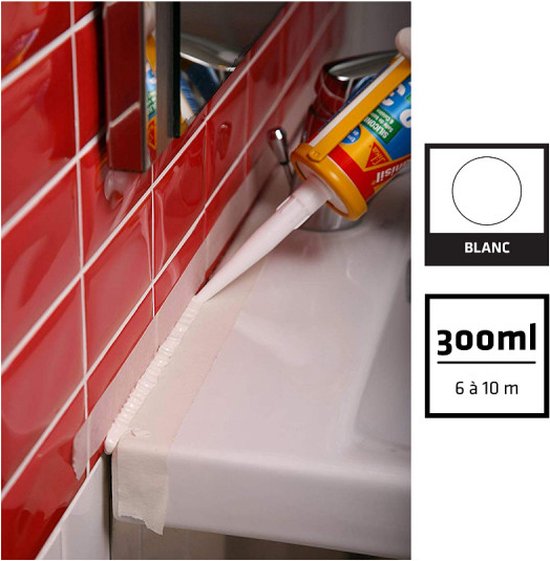 Schimmelwerende siliconenkit SIKA Sanisil - Wit - 300ml | bol