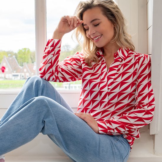 Rode Top van Je m'appelle - Dames - Maat 42 - 4 maten beschikbaar | bol