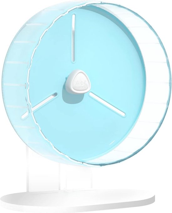 Stille hamsterloopfiets 17 cm voor Syrische dwerghamsters, gerbils, muizen - Blauw | bol