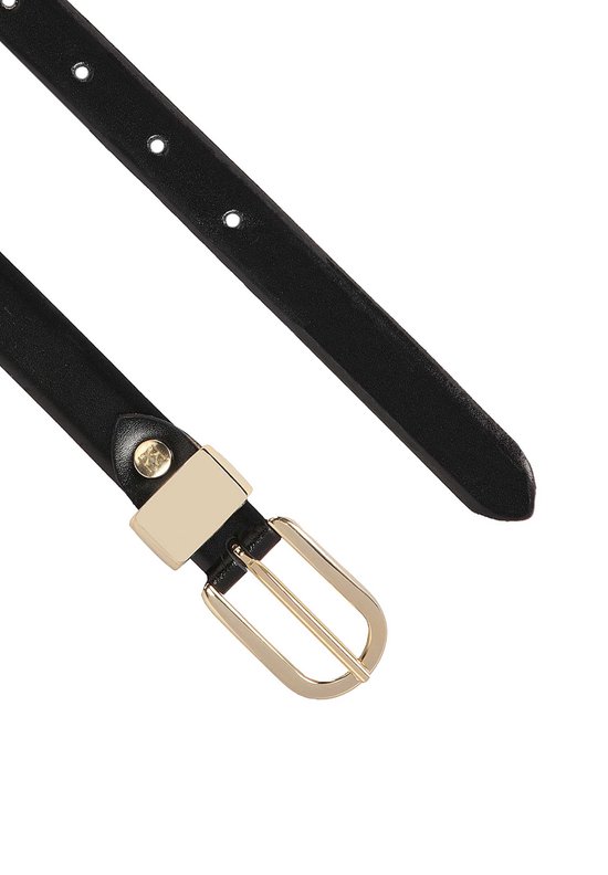 Black leather strap with gold metals | bol