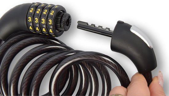 Set van 3 Cijferslot Fiets - Code Kabelsloten voor Electrische Fietsen ...