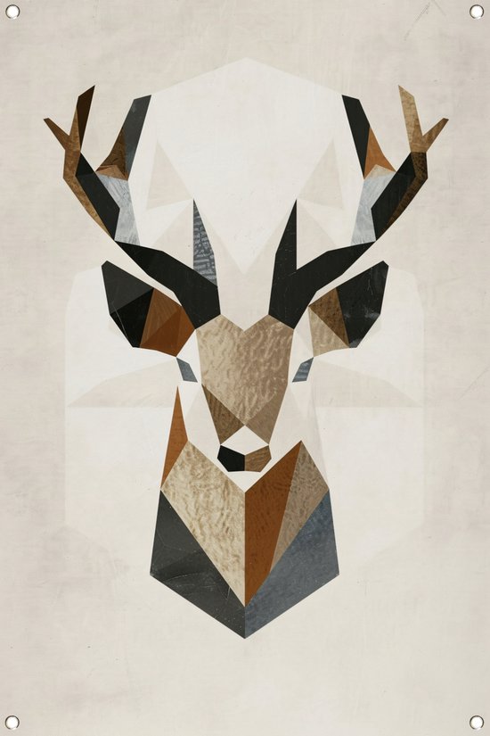 Hert posters - Dieren poster - Tuinposters Geometrie - Tuin - Tuin ...