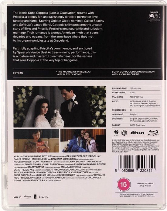 Priscilla [Blu-Ray] (Blu-ray), Cailee Spaeny | Dvd's | bol