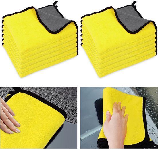 Microvezeldoeken voor de auto, 12 stuks, 500 g/m², multifunctionele ...