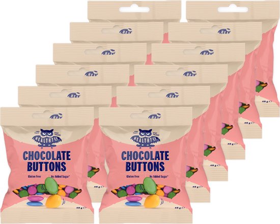 HealthyCo | Candy | Chocolate Buttons | 12 Stuks | 12 x 40 gram | bol