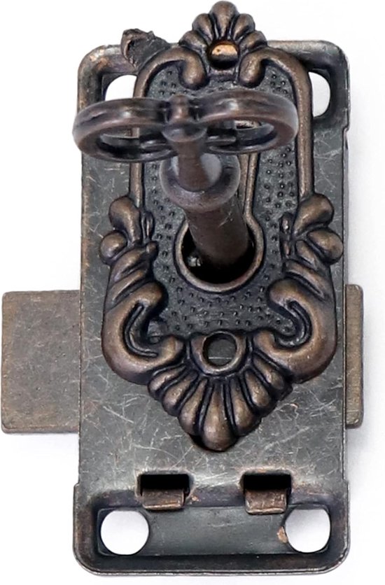 3-delig vintage kastslot, antieke decoratieve sloten met sleutels, voor ...