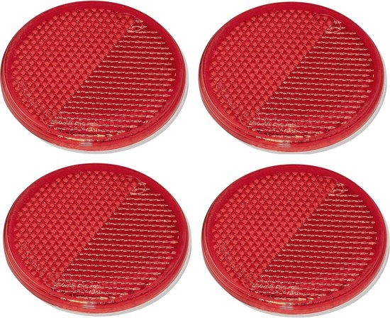 ProPlus Reflector - set 4x - rood - zelfklevend - 60mm - rond | bol