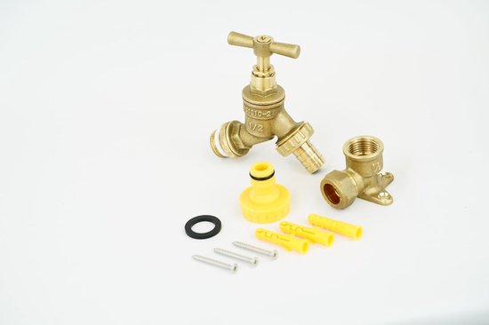 - Water Bibcock Tap 1/2 "BSP met messing muur plaat armatuur BS1010-2 ...
