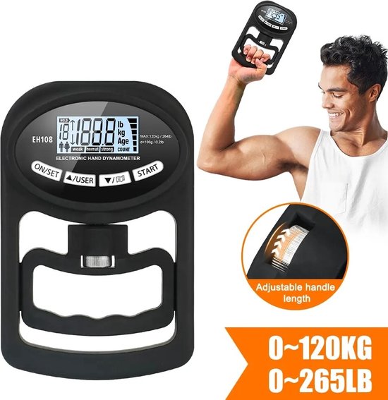 Smart-Shop Grip Sterkte Tester - Digital Dynamometer - Grip Strength ...