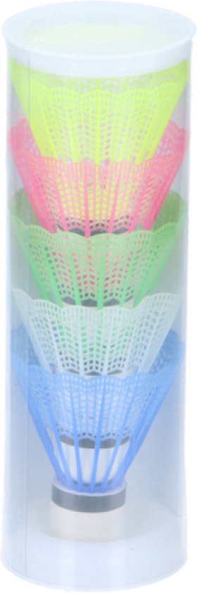 Badminton shuttle setje - 10x shuttles - kunststof - multi - badminton ...