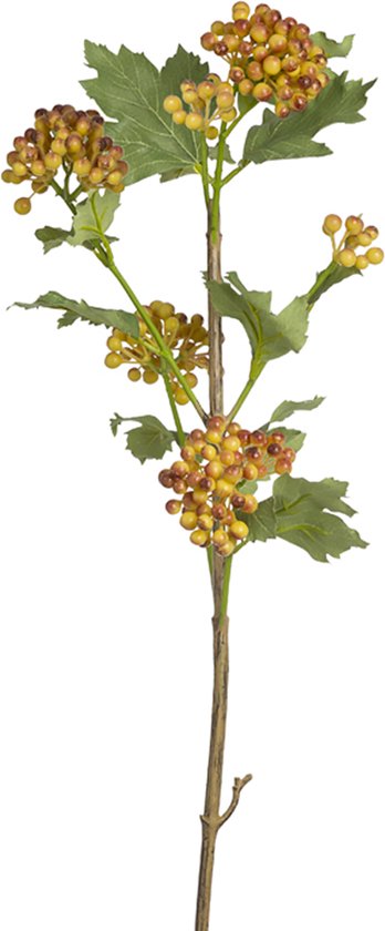 Kunstmatige obier viburnum bessentak oranje H75 | bol