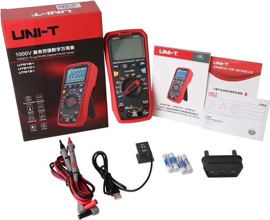 UNI -T UT61E+ - Multimeter - True RMS - USB -communicatie - Inputbescherming - NCV | bol