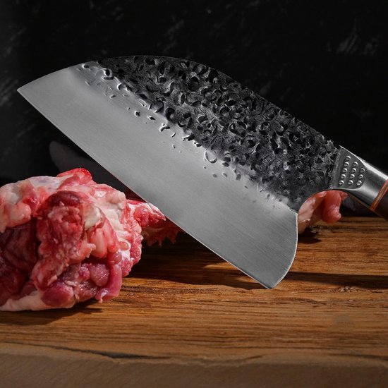 Japans handgemaakt koksmes serbisch slagermes uitbenen mes santoku mes ...
