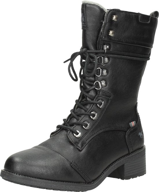 Mustang veterboots dames - Zwart - Maat 44 | bol