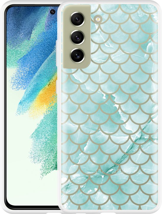 Cazy Hoesje geschikt voor Samsung Galaxy S21 FE - Meermin Marmer | bol