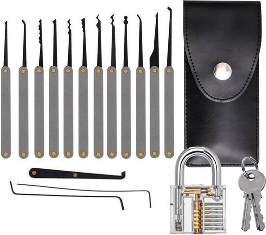 Sellavy® Lockpick set 19 pièces - Lockpicking set - Lockpick - Lockpick ...