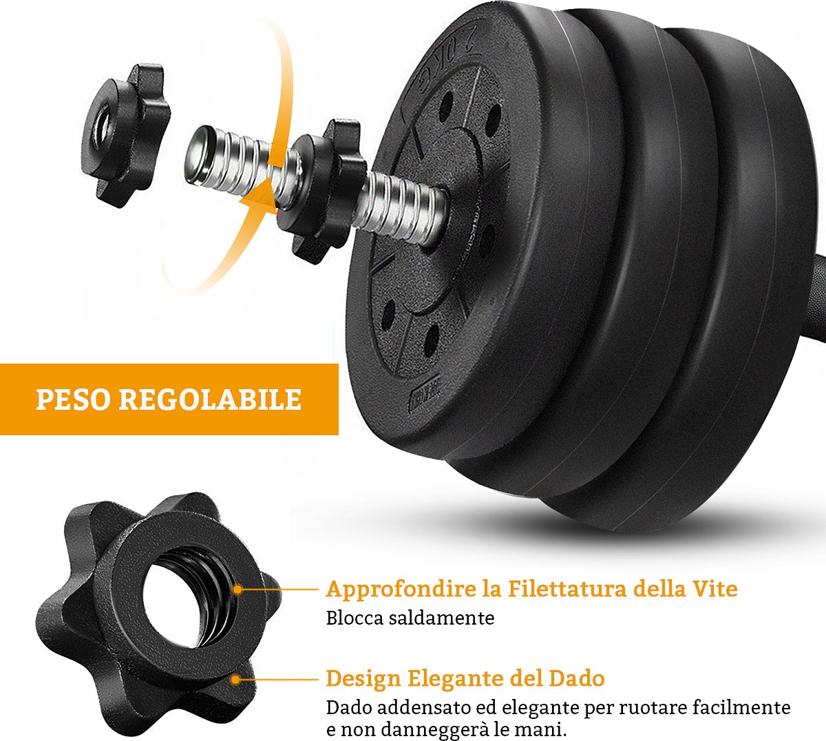 Halters - korte halters - set van 2 - fitness, gewichtheffen - voor ...