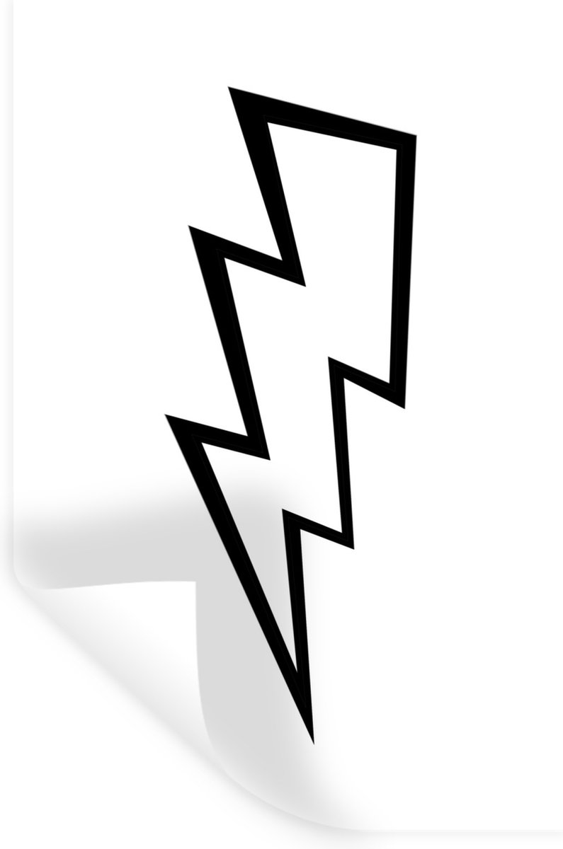 Stickers Stickers muraux - Illustration de dessin animé d'un éclair ...