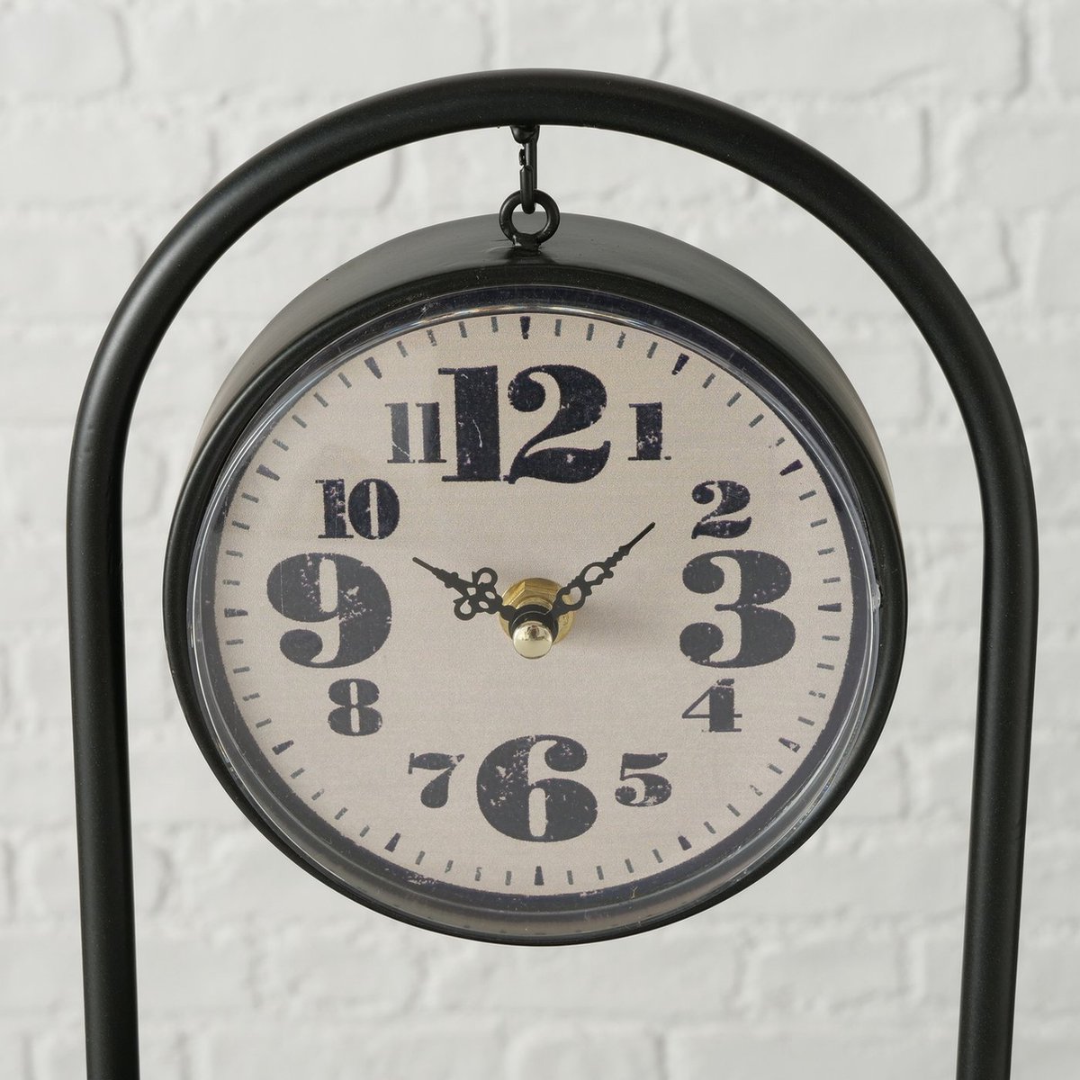 Boltze - klok - Blok - kalender - Zwart - Metaal - 35x19x9cm | bol.com