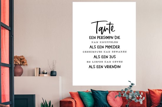 Poster 'Tante' - Quotes - Spreuken - Liefde - 120x180 cm XXL | bol