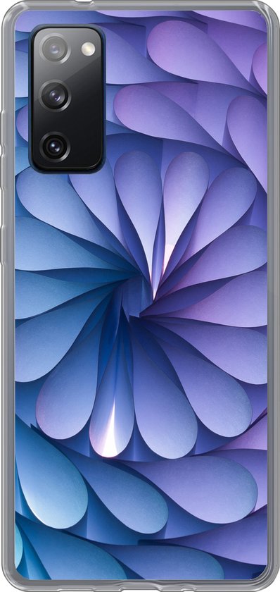 Samsung Galaxy S20 FE hoesje - Paarse geometrie in de vorm van een spiraal - Siliconen | bol.com
