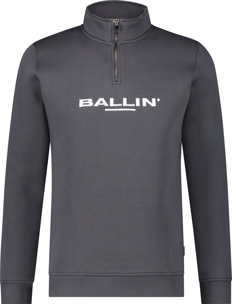Ballin Amsterdam - Heren Slim Fit Sweater - Grijs - Maat XS | bol.com