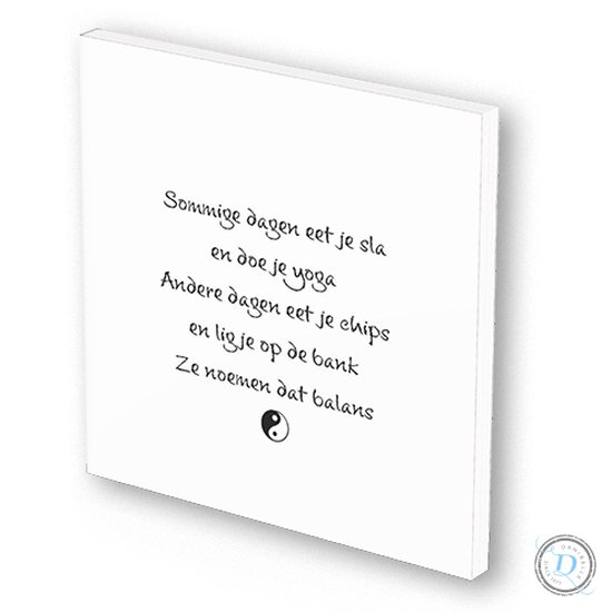 Tegel(humor) & kaart ineen | 14x14 cm | Sommige dagen eet je sla en doe ...
