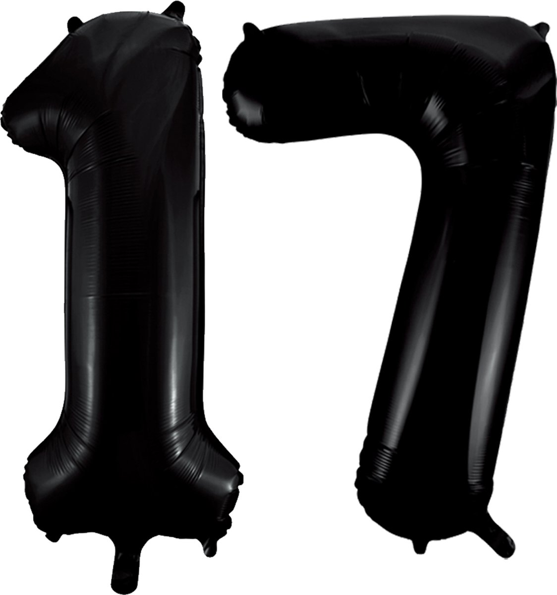 Zwarte cijfer 17 ballonnen. | bol.com