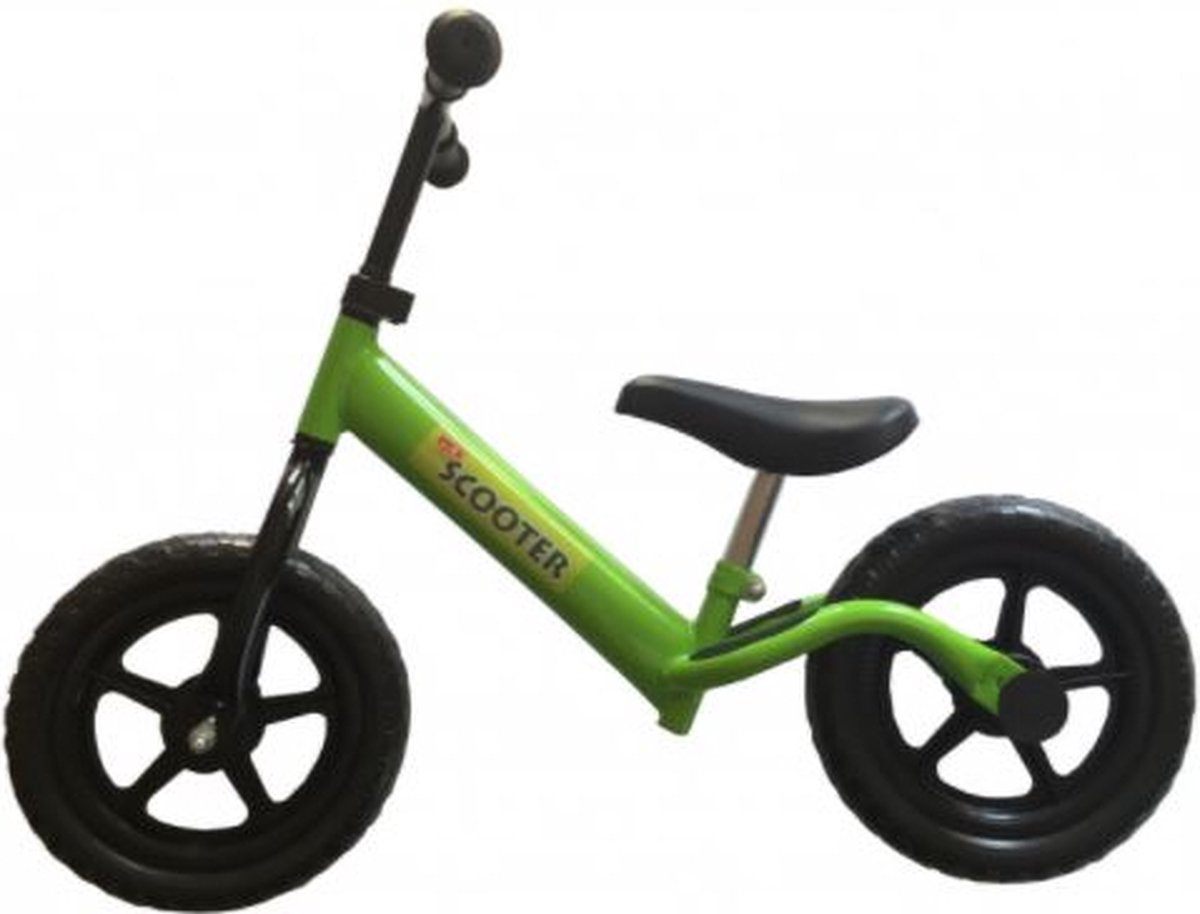 PexKids kinder Max Speed Loopfiets - 10.5 inch - Aluminium - Wit/Groen ...