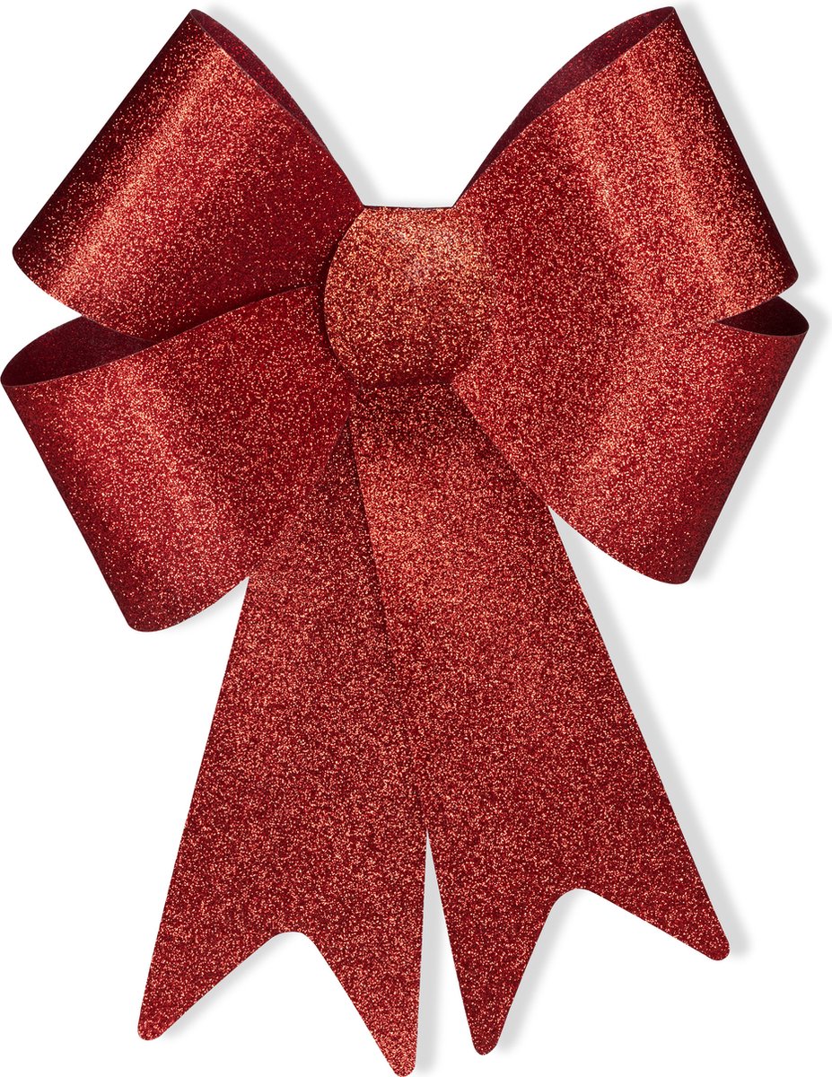 Relaxdays 1x XL strik - groot - decoratie - glitter strik - rode ...