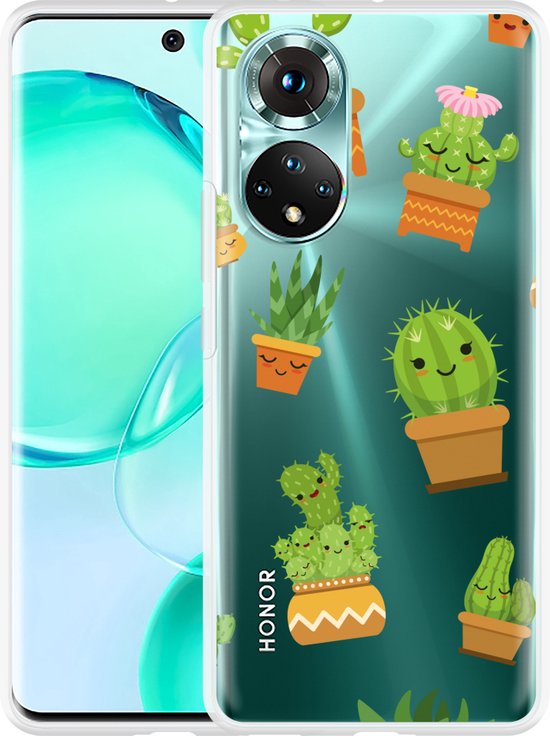Honor 50 Hoesje Happy Cactus - Designed by Cazy | bol