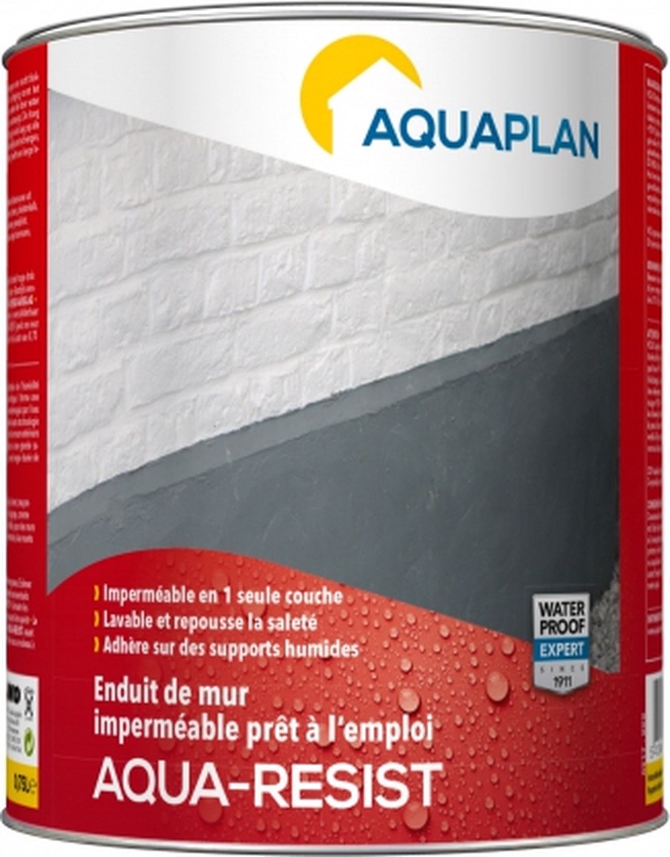 Aquaplan Aqua-Resist - waterdichte muurcoating - grijs - 4 liter | bol.com