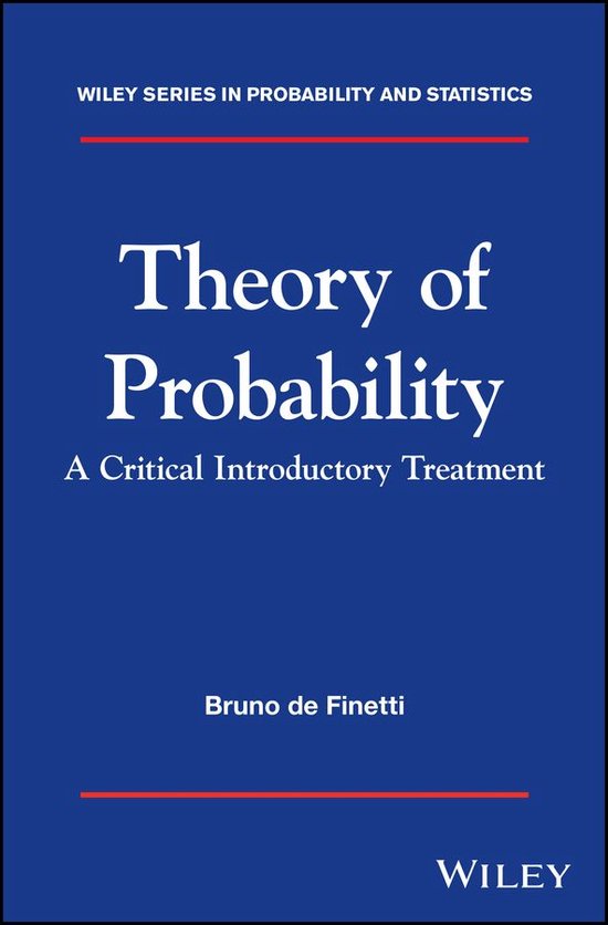 Wiley Series in Probability and Statistics 6 - Theory of Probability (ebook), Bruno De... | bol