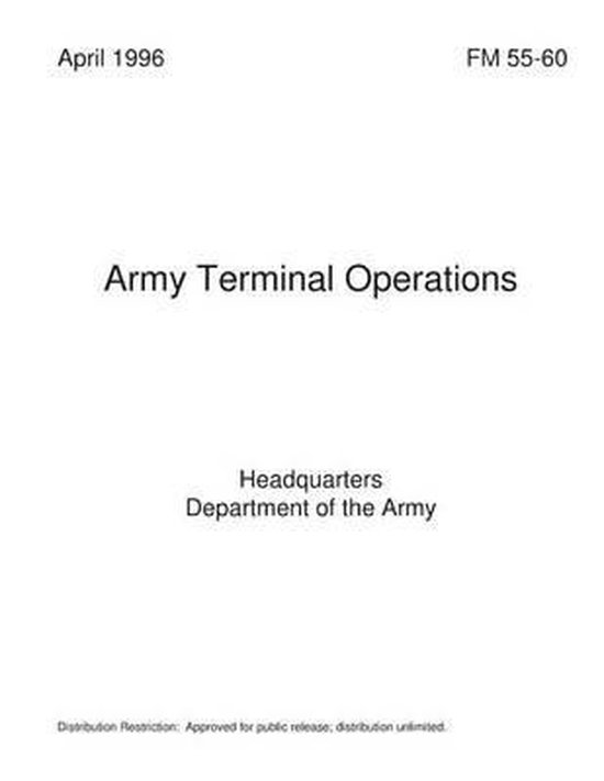 Army Terminal Operations | 9781494864088 | Department Of The Army ...