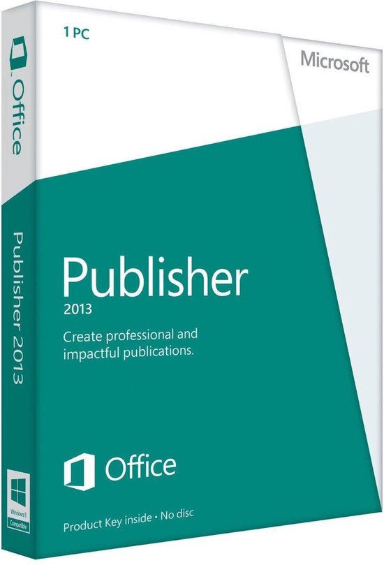 Microsoft Publisher 2013 - Nederlands / 32-bit/64-bit / 1 Licentie ...
