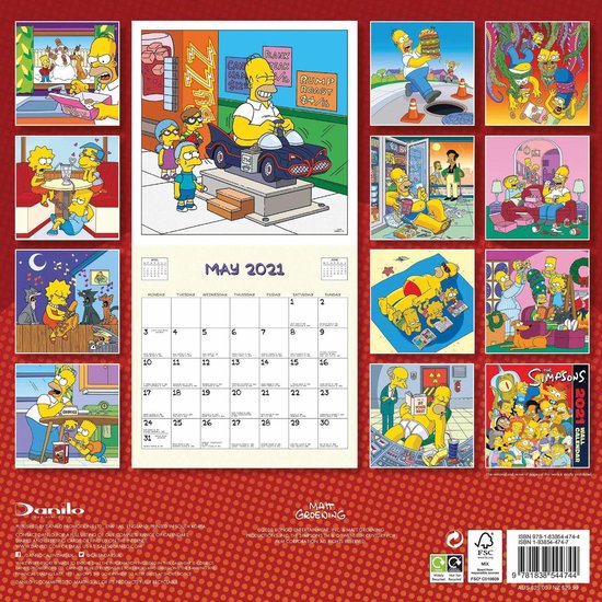Calendrier The Simpsons 2021 | bol.com