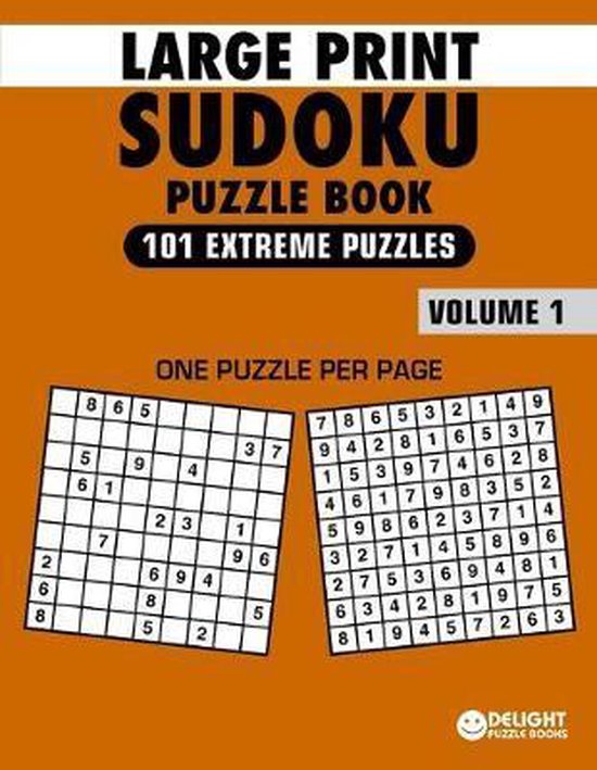 Large Print Sudoku Puzzle Book Extreme, Delight Puzzle Book | 9781689132404 | Boeken | bol.com