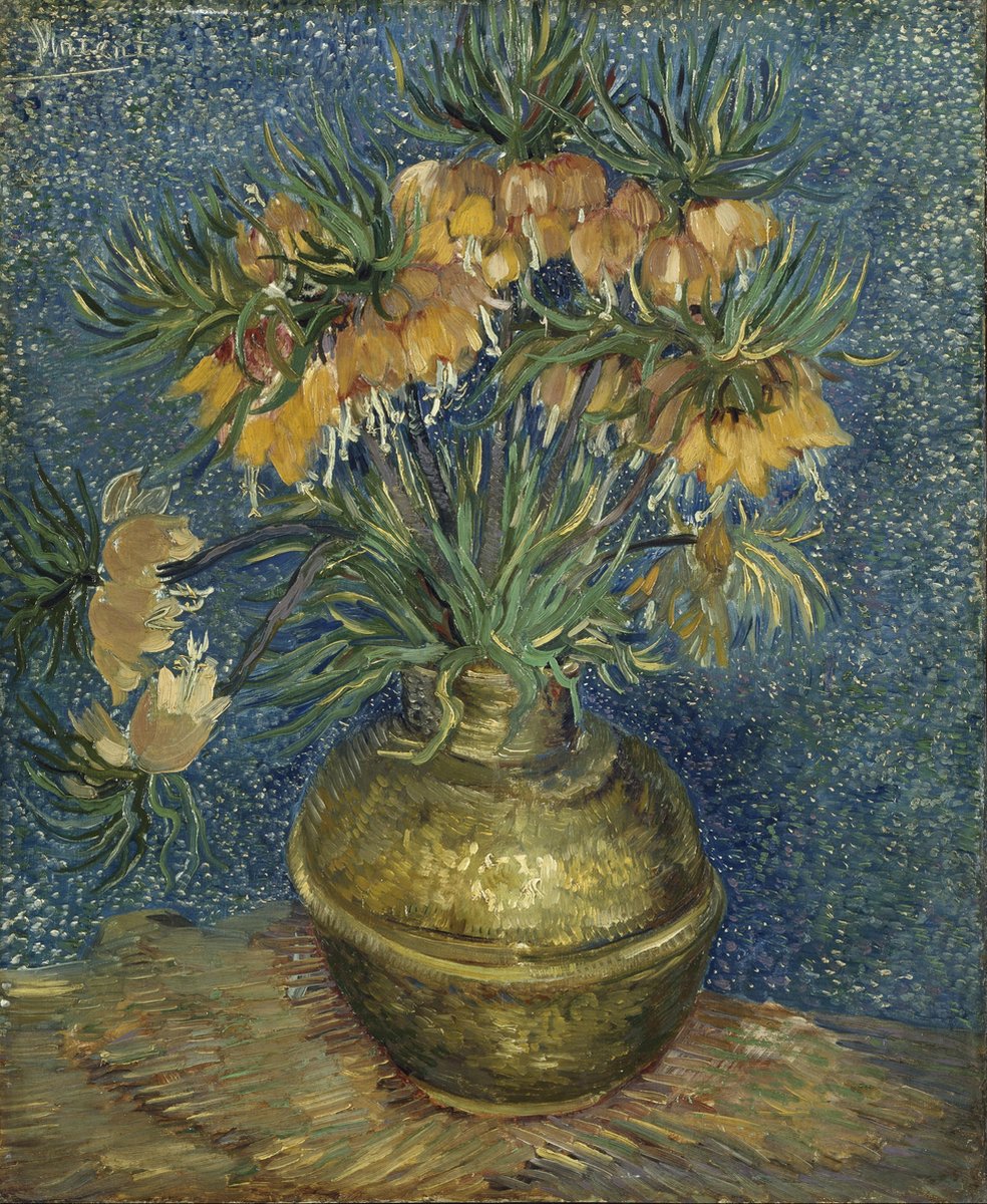 Vincent Van Gogh, Fritillaria's In Een Koperen Vaas op canvas ...