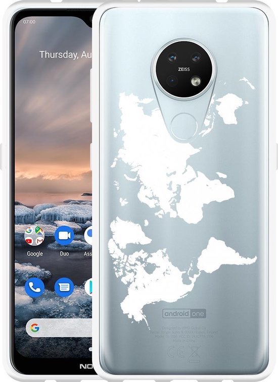 Nokia 6.2 / 7.2 Hoesje World Map - Designed by Cazy | bol