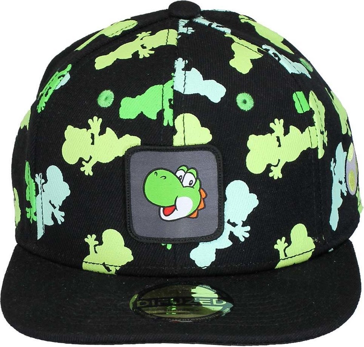 Super Mario Yoshi All Over Print Snapback Cap Pet - Officiële Merch ...