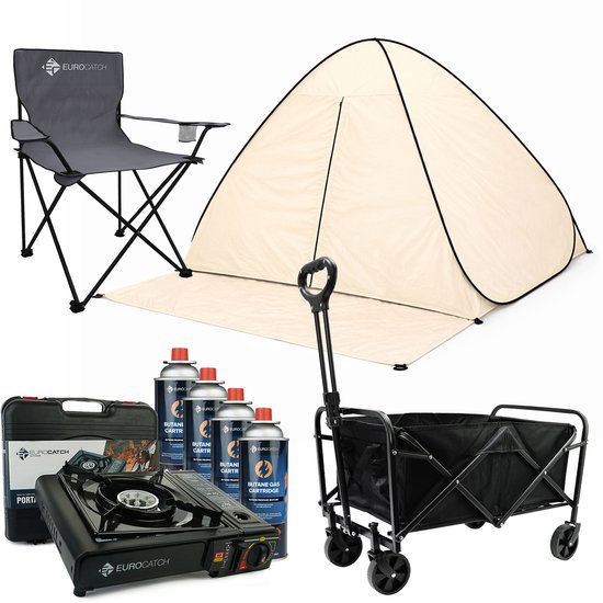 Eurocatch Complete Outdoor en Camping Set – Bolderkar + Pop-up Tent ...