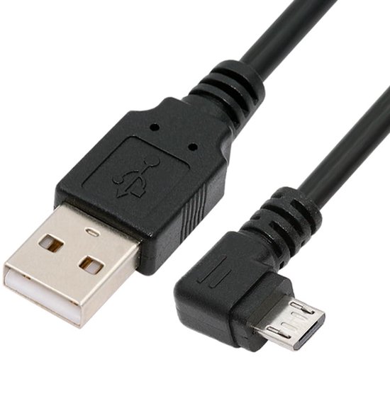 Haakse Micro USB Kabel - 90 Graden Kabel - Opladen en Data Overdracht ...