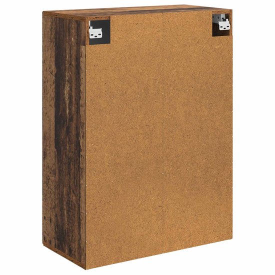 vidaXL - Wandkast - Oud - hout - 66 - x - 34,5 - x - 90 - cm - Bewerkt ...