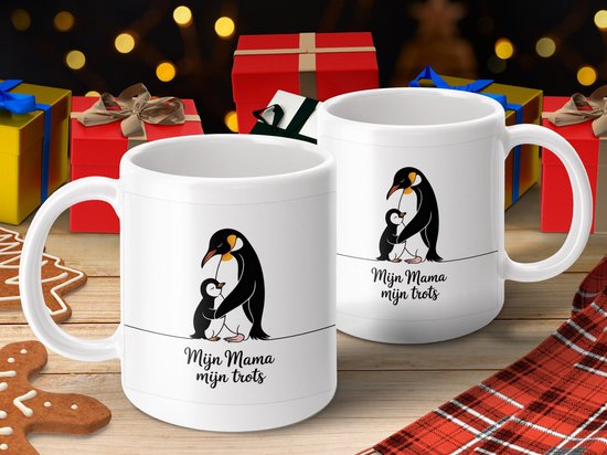 Mok Mijn Mama mijn trots Pinguïn Moederdag Cadeau | Lieve Mama Kind Mok ...