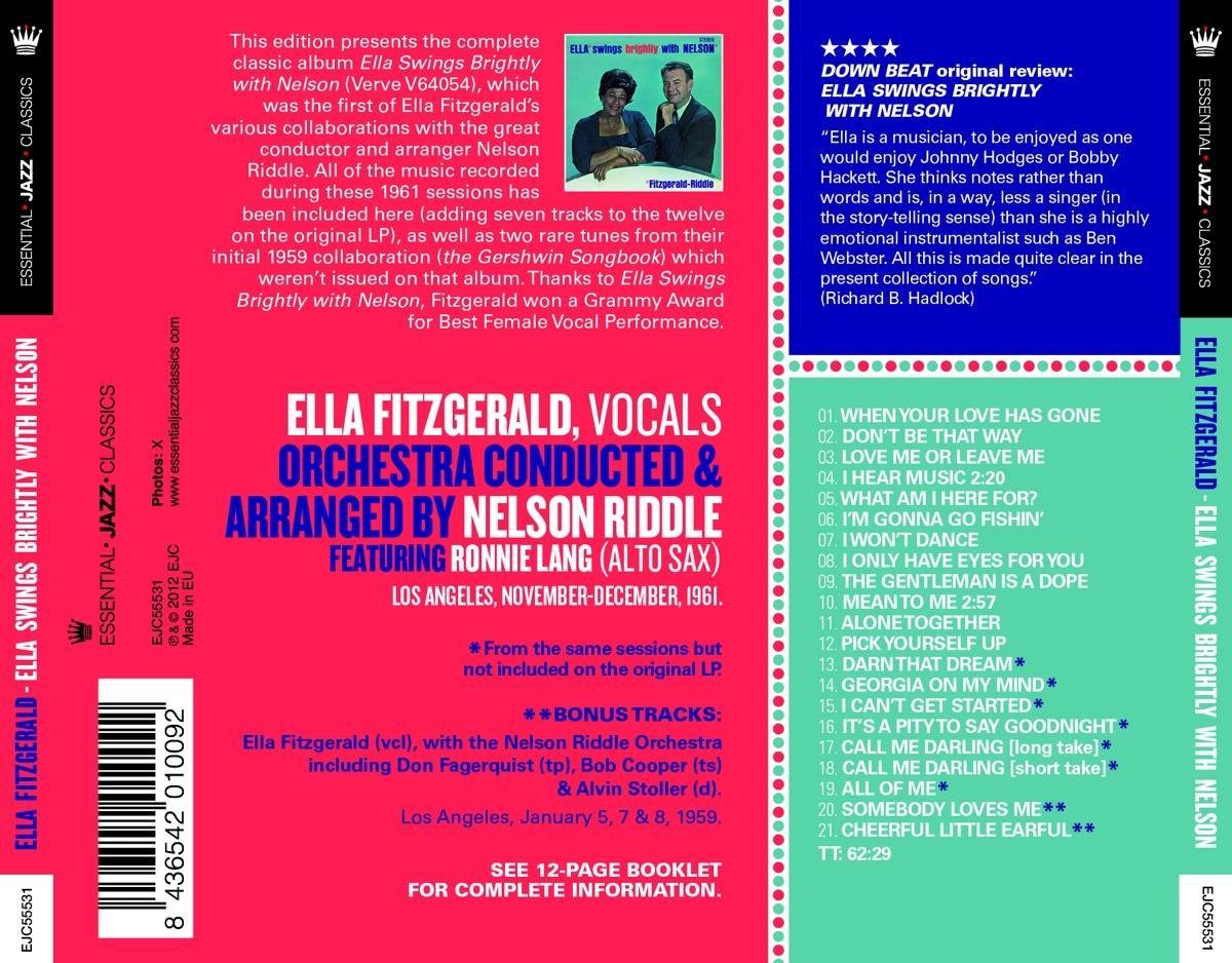 Ella Swings Brightly With Nelson, Ella Fitzgerald | CD (album) | Muziek ...