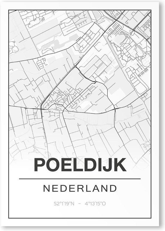 Poster/plattegrond POELDIJK - A4 | bol