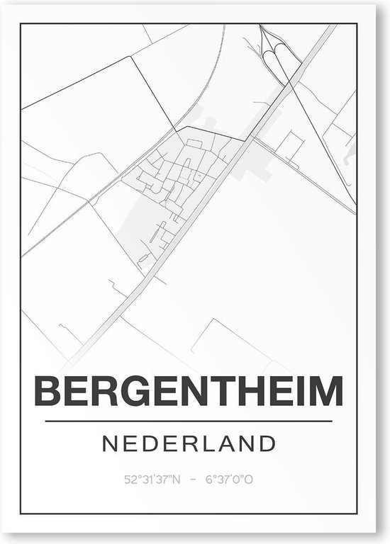 Poster/plattegrond BERGENTHEIM - A4 | bol