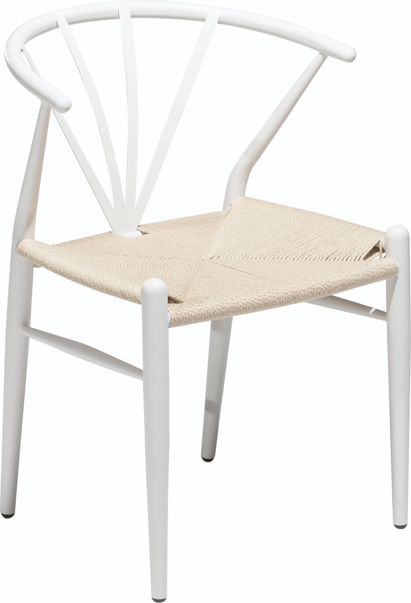 Set van 2 Danform Delta eetkamerstoel witte lak, rotan. | bol.com