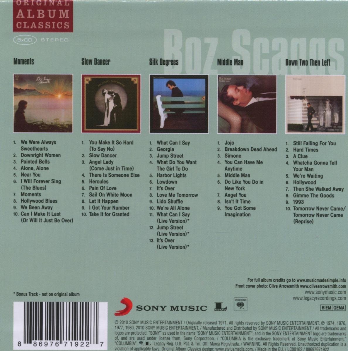 Original Album Classics, Scaggs, Boz | Muziek | bol.com